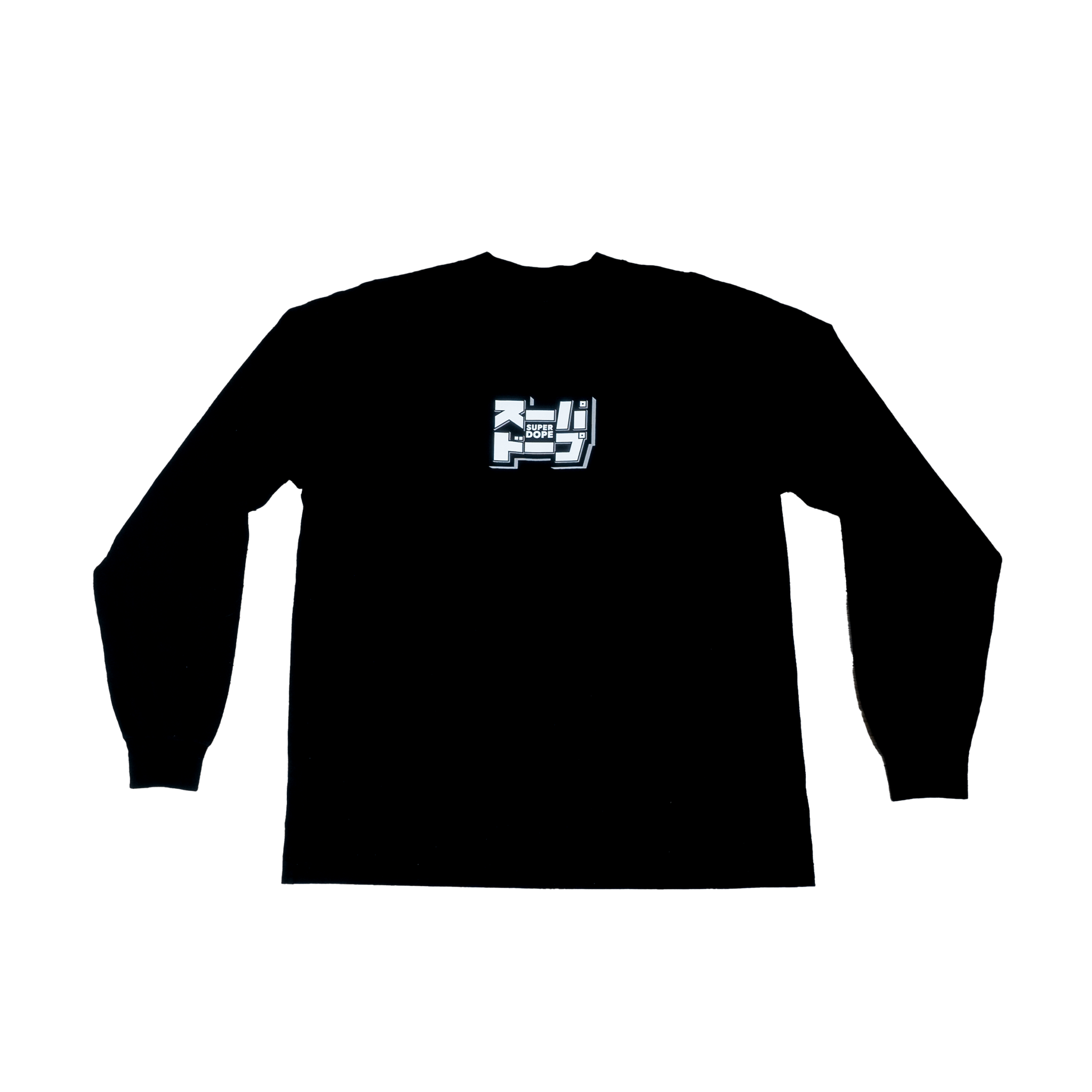 SUPER DOPE "Black & White Logo LS" (BLACK) – Super Dope
